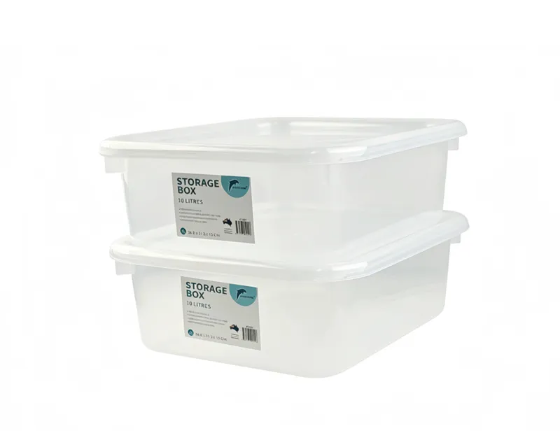 Bulk Supply 10L Clear Plastic Storage Containers with Lid | Wholesale